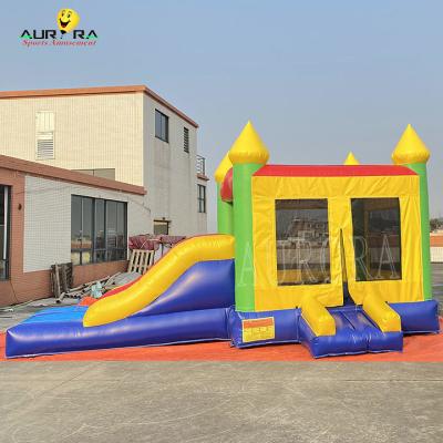 China Custom Size Logo Colorful Inflatable jumping Castle Combo with slide Free 3D Design for sale