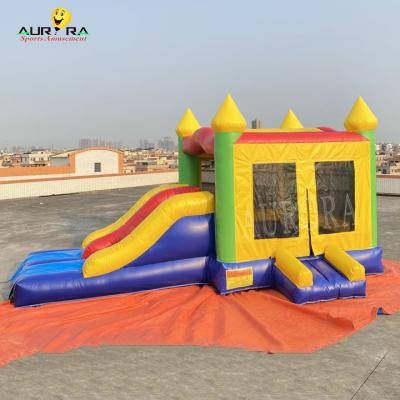 China Custom Size Logo Colorful Inflatable jumping Castle Combo with slide Free 3D Design for sale