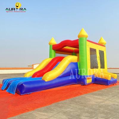 China Custom Size Logo Colorful Inflatable jumping Castle Combo with slide Free 3D Design for sale