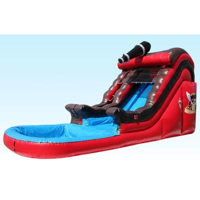 China 0.55mm PVC Kids Heavy Duty Inflatable Water Slide Double Lane Slip And Slide for sale