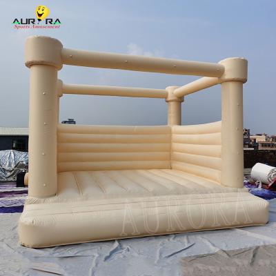 China Custom Logo Inflatable Beige Bouncy Castle Bouncing Castle Commercial UV Resistant for sale