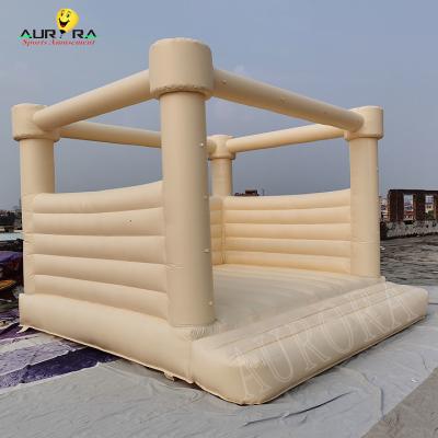 China Custom Logo Inflatable Beige Bouncy Castle Bouncing Castle Commercial UV Resistant for sale