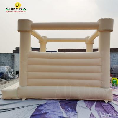 China Custom Logo Inflatable Beige Bouncy Castle Bouncing Castle Commercial UV Resistant for sale