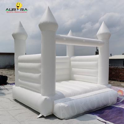 China Wedding Inflatable Bouncy Castle Bed Jumper 13X13 White Bounce House for sale