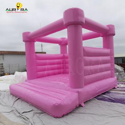 China Outdoor Pink Inflatable Bounce House Birthday Party Bouncers Custom Logo Printed for sale