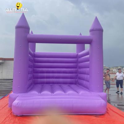 China Inflatable Purple Bouncy Castle Custom Jumping Bouncer For Wedding for sale