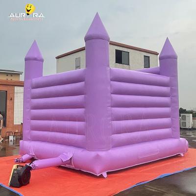 China Inflatable Purple Bouncy Castle Custom Jumping Bouncer For Wedding for sale