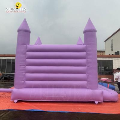 China Inflatable Purple Bouncy Castle Custom Jumping Bouncer For Wedding for sale