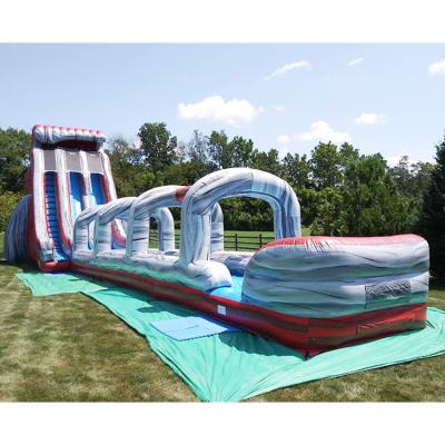 China Inflatable Slip And Slide Into Pool Two Lane , Commercial Grade Blow Up Slide Rental for sale