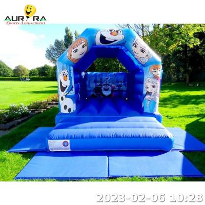 China Blow Up Bounce House Ice And Snow Romance Inflatable Bouncy Castle Cartoon Theme for sale