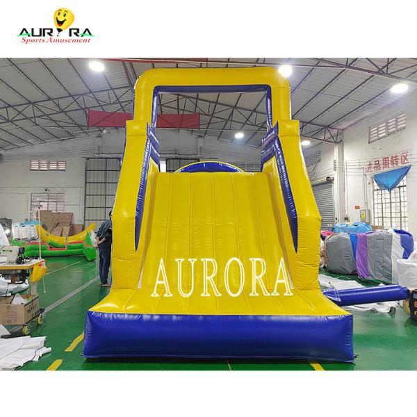 Blue Yellow 0.55mm PVC Giant Inflatable Obstacle Course Jumping Castle Color Custom