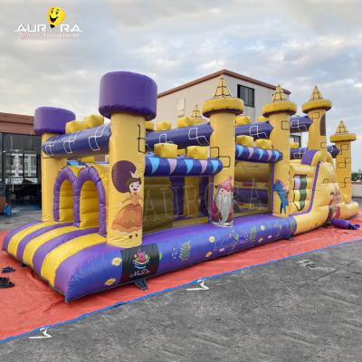 China Custom Commercial Inflatable Obstacle Course With Slide Waterproof Diversified Design for sale