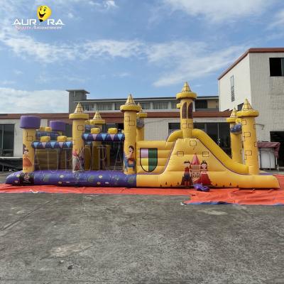 China Custom Commercial Inflatable Obstacle Course With Slide Waterproof Diversified Design for sale
