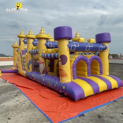 China Custom Commercial Inflatable Obstacle Course With Slide Waterproof Diversified Design for sale