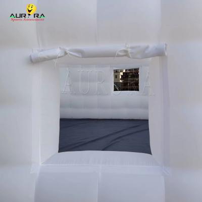 China Custom Logo Backyard Inflatable Club Tent , Commercial Inflatable Air Cube Tent for sale