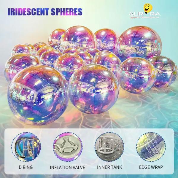 PVC Colored Decorative Inflatable Mirror Spheres Customized Size Mirror Ball