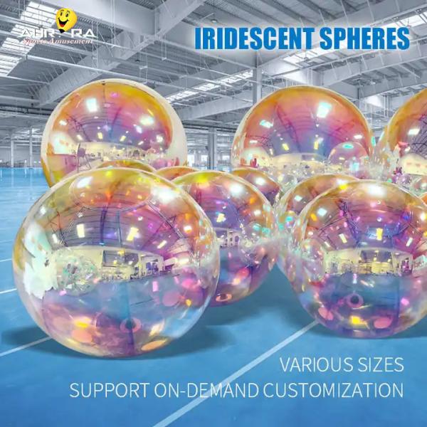 PVC Colored Decorative Inflatable Mirror Spheres Customized Size Mirror Ball