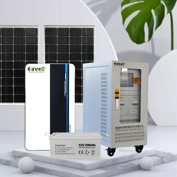 Quality Monocrystalline Silicon Off Grid Solar System Lithium Ion Battery 5kW to 100kW for sale