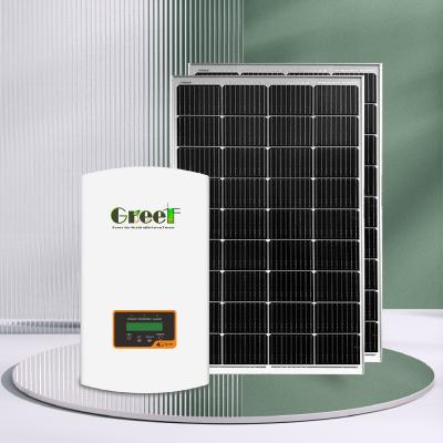 China Pantalla LCD Silicio monocristalino en la red Sistema solar 1kW-100kW Capacidad Fácil de instalar en venta