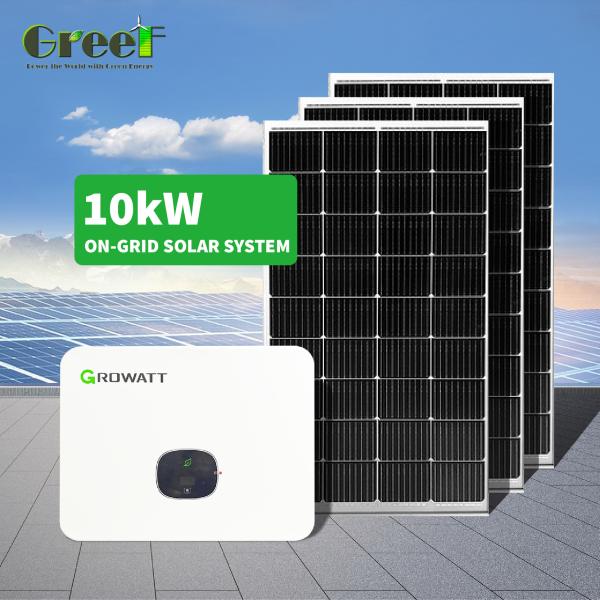 Quality Real Time Monitoring Grid Tie Solar Array System 1kW-100kW Capacity Monocrystall for sale