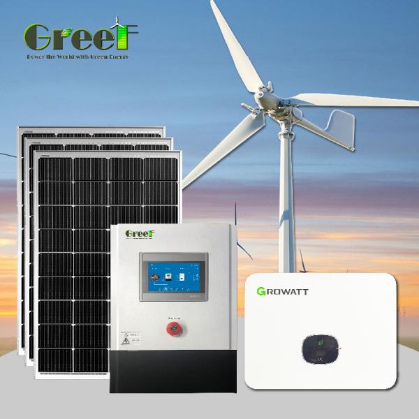 Quality 8kW-10kW Solar Wind Hybrid Power System With Remote And LCD Display for sale