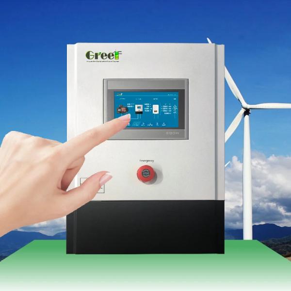 Quality Grey And Black Touch Screen Display / Grid Tied Controller With LCD Touch Screen for sale