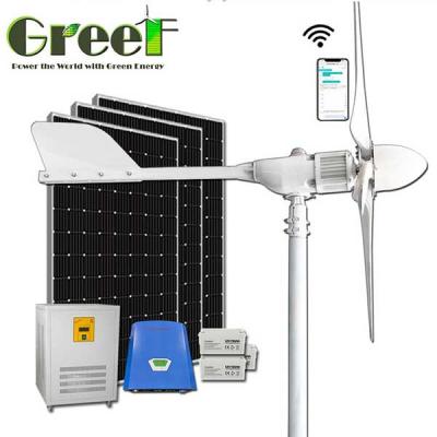 China On Grid Energy 3 Phase AC Horizontal Axis Wind Turbine Generator Solar Hybrid System 2KW for sale