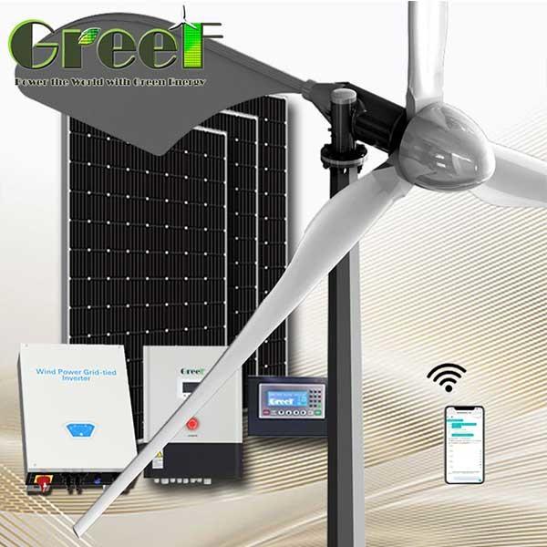 Quality Easy Installation AC Horizontal Axis Wind Turbine Generator Solar Hybrid System for sale