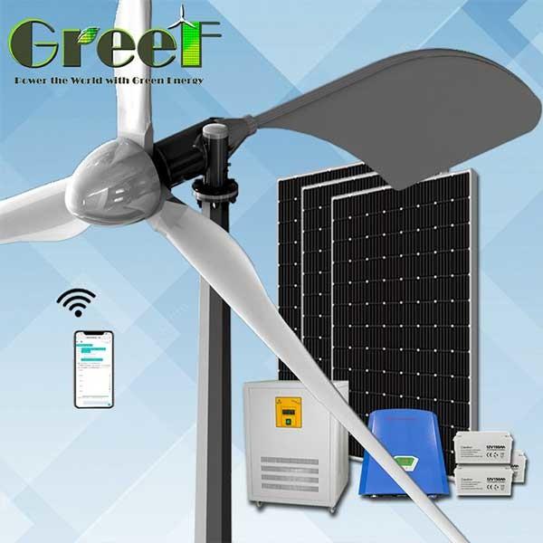 Quality On Grid Energy Complete Solar Wind Hybrid Horizontal Axis Wind Turbine 1KW for sale