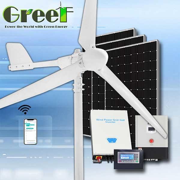 Quality High Efficiency On/Off Grid Energy Horizontal Axis Wind Turbine 10KW For Home for sale