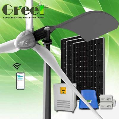China Electric 3 Phase Off Grid Solar Hybrid Wind Turbine System Kit 1KW for sale