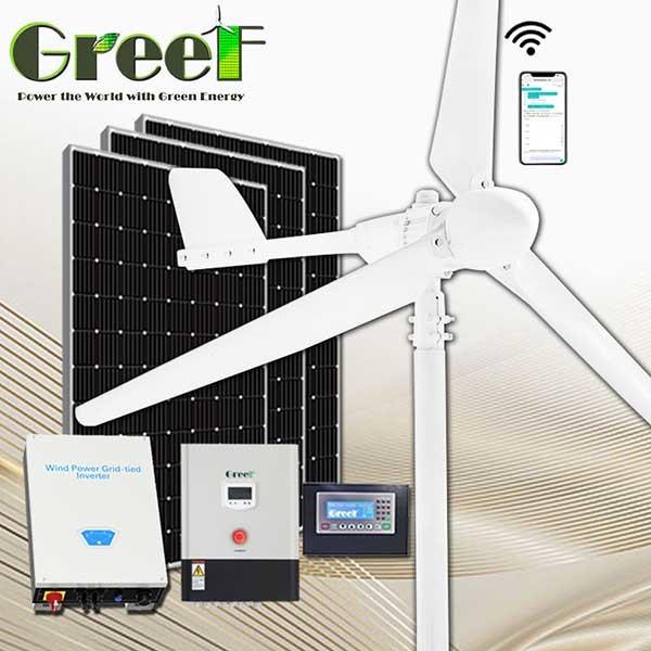 Quality Solar Wind Hybrid System Eolic Wind Generator Low Start Wind Speed 3KW for sale