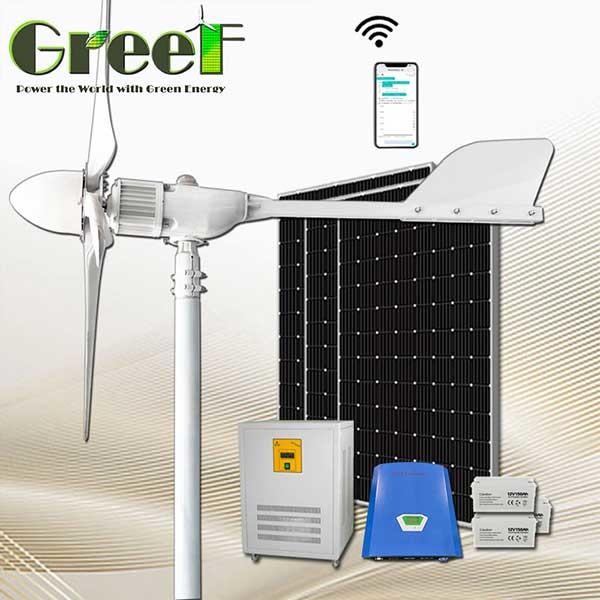 Quality Solar Wind Hybrid System Eolic Wind Generator Low Start Wind Speed 3KW for sale