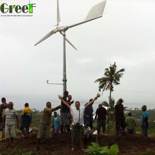 Quality Small Grid Tie Inverter Wind Turbine Generator Low Rpm 5kw For Home for sale