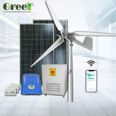 Cina Off Grid Solar Hybrid Pitch Control Lame di turbina eolica Alta potenza 5KW in vendita