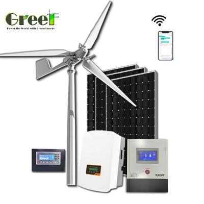 Cina Off Grid Solar Hybrid Pitch Control Lame di turbina eolica Alta potenza 5KW in vendita