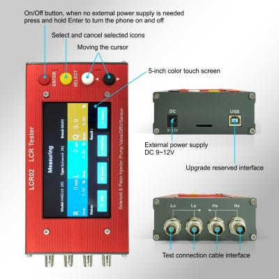 China LCR02 LCR digital bridge tester for common rail injector solenoid valve/pump metering valve/DRV valve testing for sale