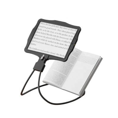 China Large Size HD LED Magnifier with 48 LED Light Source and 1100mAh Battery for Reading for sale