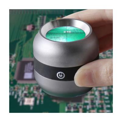 China Rechargeable 10X Magnification UV Anti-counterfeiting Magnifying Glass with LED Light and Scale Lens for sale