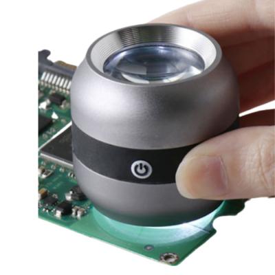 China Optical Instruments 10x UV LED Magnifier Handheld Screen Magnifier Detection Tool for sale