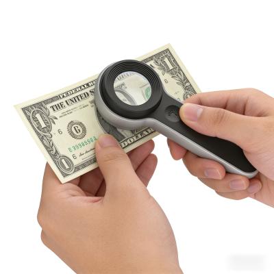 China Portable 10X Rechargeable Handheld Magnifier for Craft Work/Detail Observation/Daily Reading for sale