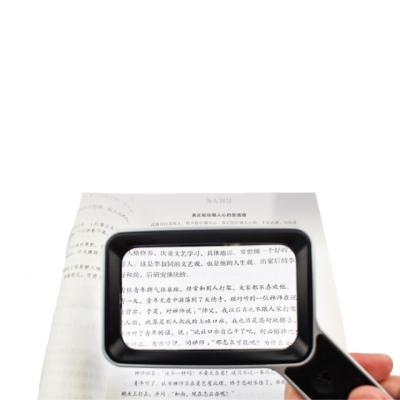 China Handheld square with Magnetic Base Elderly Vision Aid with LED Light HD Reading Elderly Desktop Magnifying Glass for sale
