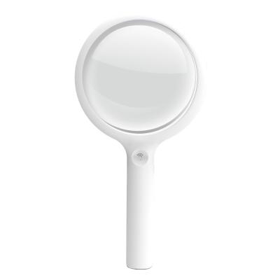 China Illuminated Magnifying Glass Factory Direct Sales 3 Modes Led Handheld 4in Large 30X Square Plastic Mirrors Cosmetic Mirror for sale