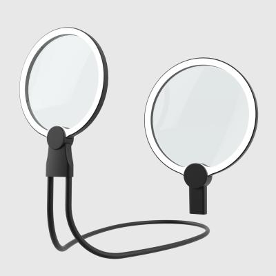 China Upgrade New Design 3 in 1 Handheld Tabletop Neck Wear Goose 130mm LED Lighted Magnifying Glass for sale