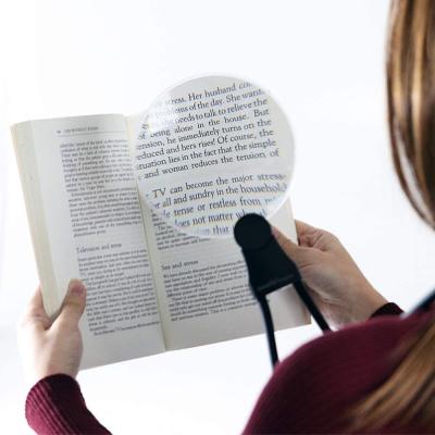 China Ergonomic Magnifying Glass Silicone Lightweight Magnetic for Desktop Reading & Handicraft Detail Work for sale