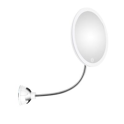 China Manufacturer Custom Small Round Smart Wall Mounted Mirror White Vanity Table Decor Mirror with Led Mirror for Home Living Room for sale