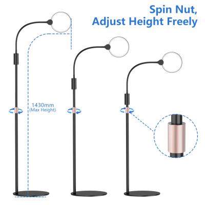 China 360 Degree Rotation Magnifying Glass Led Light  3x+6x Magnifier Large Capacity Battery Magnifying Floor Lamp for Reading Craft for sale