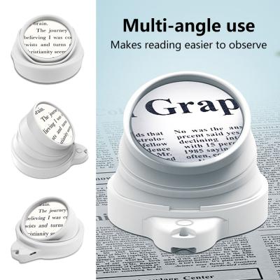China Foldable LED Magnifying Glass with K9 Optical Lens and Multi-Position Design for Portable Use for sale