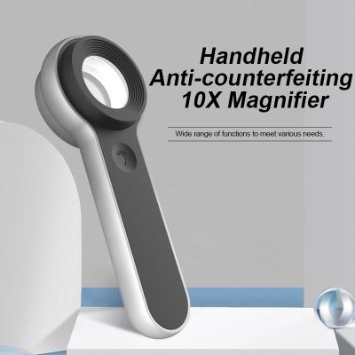 China 3LED/3UV Light Headband Magnifier 10x Focusing Reading Measuring Professional Vision Screen Handheld for sale