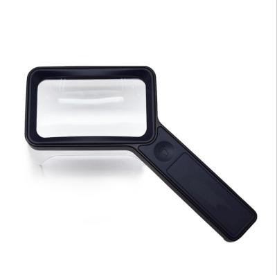 China 3X Handheld Screen Magnifier LED Light Book Reading Maintenance Identification Collection Jewelry Antique Foldable Desktop for sale